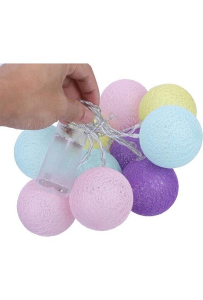 Dream Plus Karışı Renkli 10'lu Top Işıklı Dekoratif Süs LED