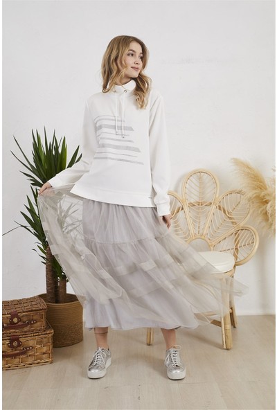 Markano Büzgülü Tül Etek