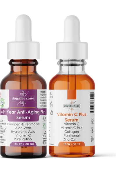 Doğal Eczane 40 Yaş Yaşlanma Karşıtı Serum 2'li Set