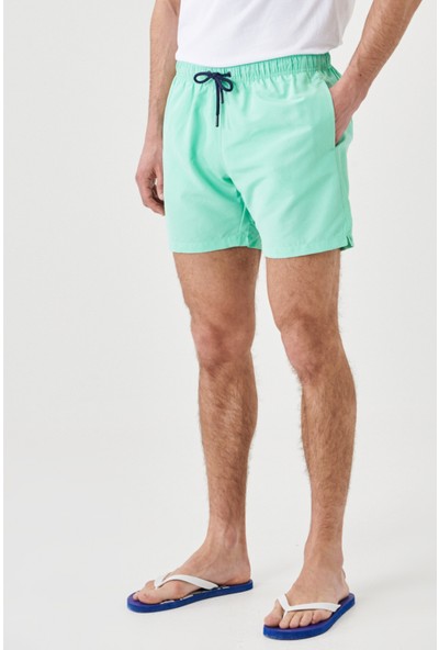 Ac&Co / Altınyıldız Classics Erkek Mınt Standart Fit Casual Mayo Deniz Şortu