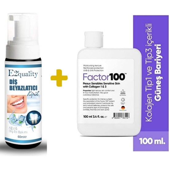 Factor100 Factor100 E2'Quality Diş Beyazlatıcı Köpük + Fiyatı