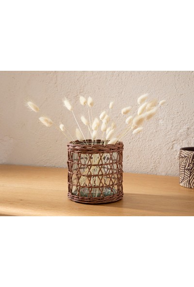 English Home Bran Vazo 11X11X11.5 cm Kahve English Home Bran Vazo 11X11X11.5 cm Kahve