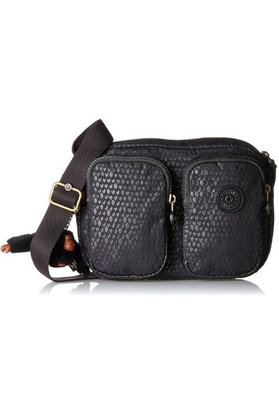 Kipling Patti Basic KP19M Siyah Yılan Desenli Kadın Çapraz Askılı Çanta K15989-1