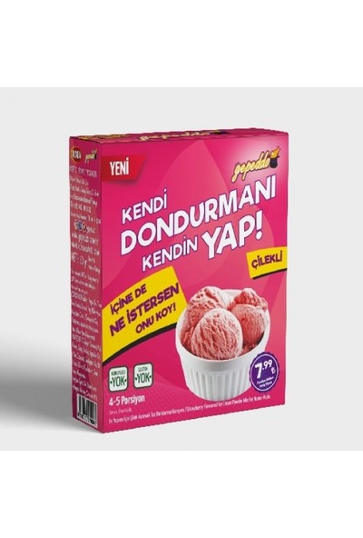 Koza Çilekli Ev Tipi Dondurma Tozu