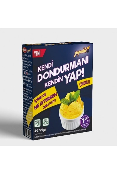 Koza Limonlu Ev Tipi Dondurma Tozu