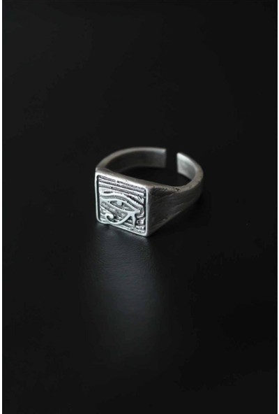 Clariss Antik Gümüş Renk Ayarlanabilir Erkek Yüzük