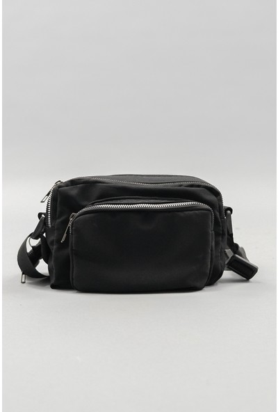 Shefoon Çift Gözlü Çapraz Çanta Siyah