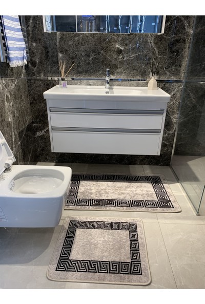 Brillant Crown Model 2'li Lateks Taban Banyo Paspas Takımı (60X100 - 60X50) Brillant Crown Model 2'li Lateks Taban Banyo Paspas Takımı (60X100 - 60X50)