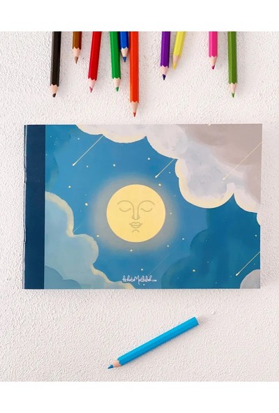 Bikutumutluluk Yol Arkadaşım Ay - Çocuk Resim Defteri Serisi