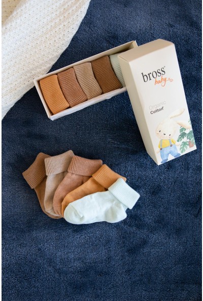 Bross Kutulu 5li Organik Bebek Çorabı Bross Kutulu 5li Organik Bebek Çorabı