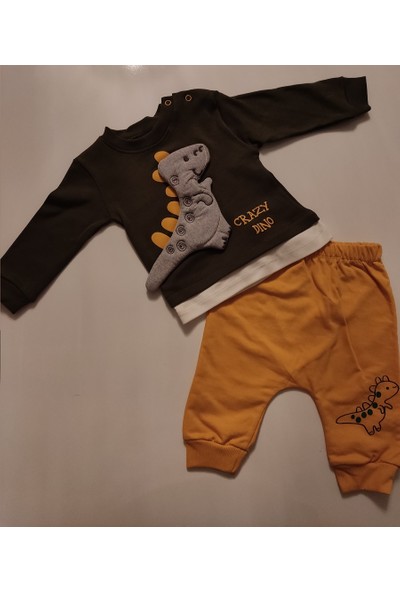 Suslubahce Dinozor Baskılı Mevsimlik Bebek Takımı Suslubahce Dinozor Baskılı Mevsimlik Bebek Takımı