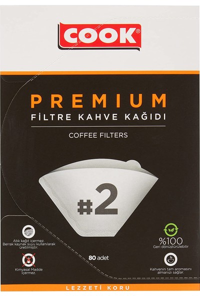 Cook Premium Filtre Kahve Kağıdı - Ebat 2