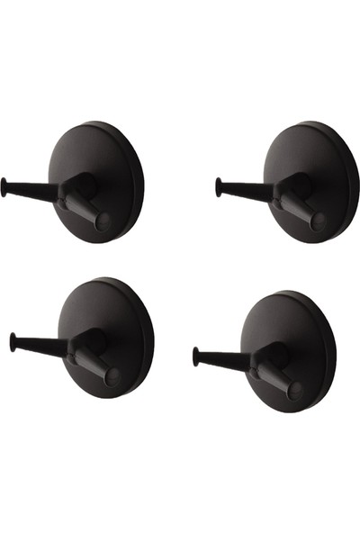 Fnd Home Siyah V Bornoz Askılık 4'lü Set