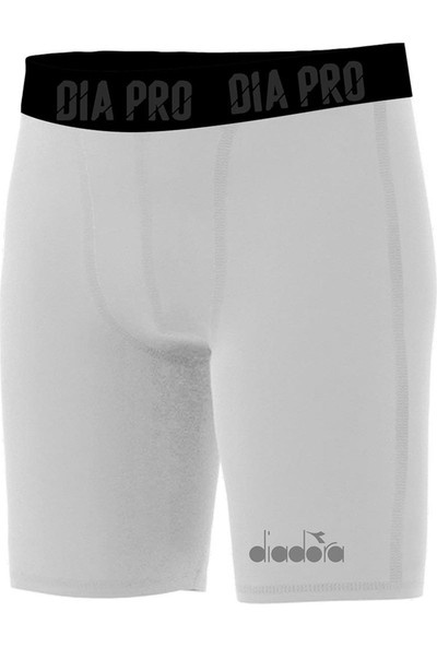 Diadora Flatron Pro - Erkek Beyaz Kısa Tayt - Flatronkfs