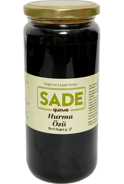 Sade Gurme Hurma Özü 640 gr