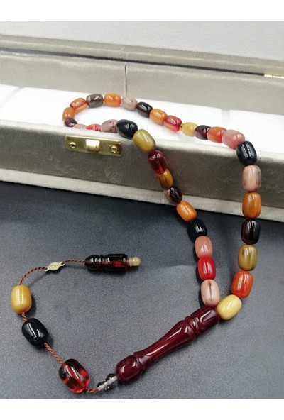 İbrahim Altıntaş Gökkuşağı Sistemli Kehribar Tesbih İbrahim Altıntaş Gökkuşağı Sistemli Kehribar Tesbih