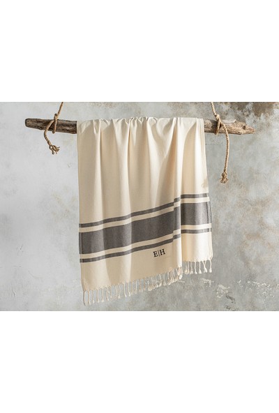 Natural Pamuklu Nakışlı Peştamal 90X150 cm Yeşil Natural Pamuklu Nakışlı Peştamal 90X150 cm Yeşil