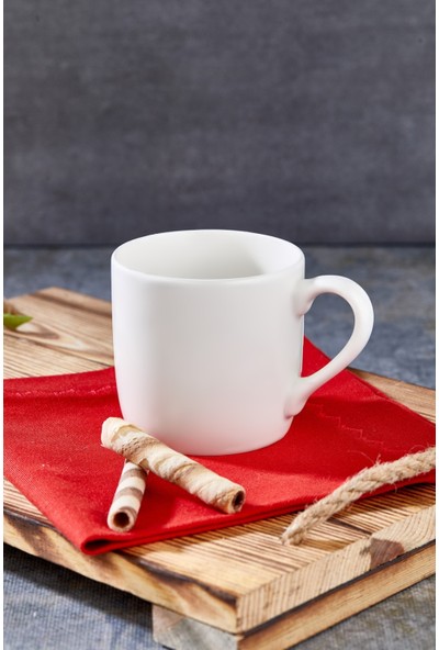 Wonder Beyaz Porselen Kupa Bardak