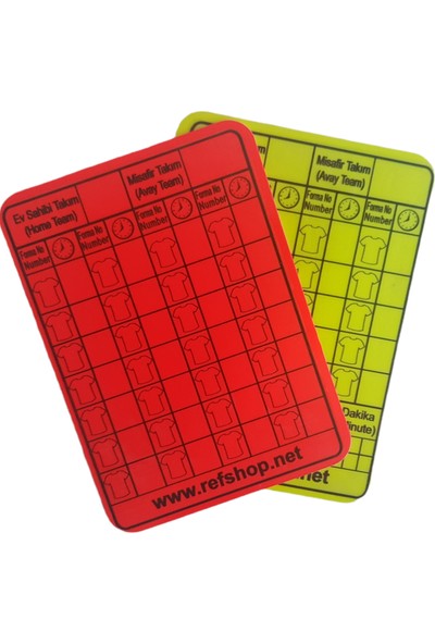 Hakemsizsiniz Sarı Kırmızı Kart (Not Etiketli)