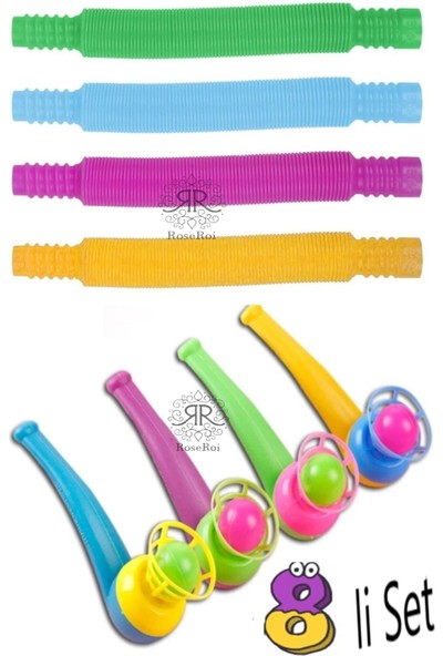 Hyd 4 Adet Saksafon Top Üfleme Oyunu Popit Eğitici Oyuncak 4 Adet Pop Tubes Sekizli Set Hyd 4 Adet Saksafon Top Üfleme Oyunu Popit Eğitici Oyuncak 4 Adet Pop Tubes Sekizli Set