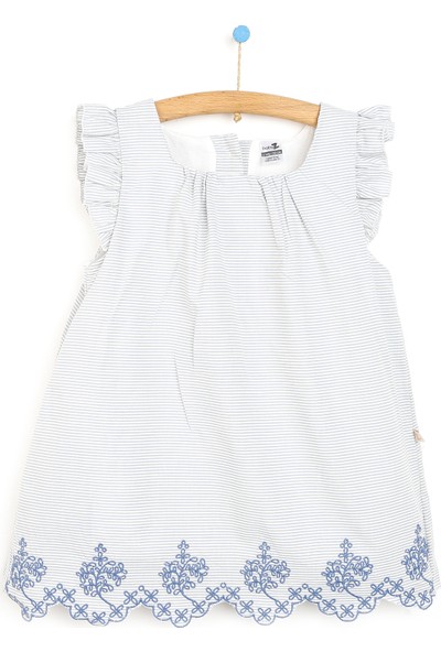 Babyz Şık Brode Detaylı Düğmeli Elbise Babyz Şık Brode Detaylı Düğmeli Elbise