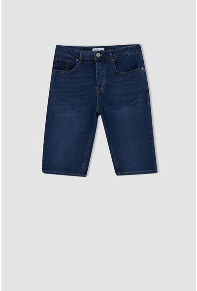 DeFacto Regular Fit Jean Bermuda Şort X5609AZ22SM