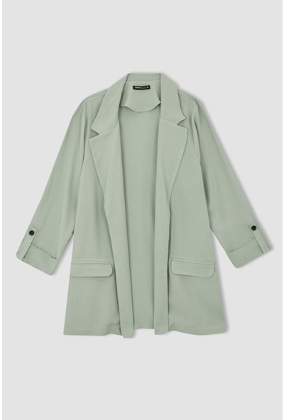 DeFacto Regular Fit Keten Karışımlı Blazer X9542AZ22SP