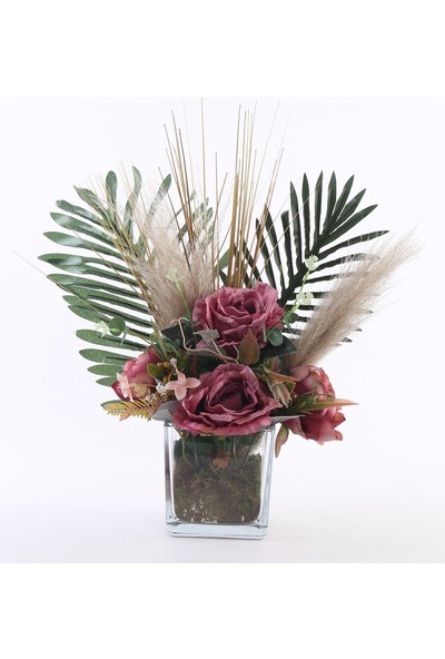 Kibrithane Çiçek Yapay Çiçek Kuru Çiçek Şakayık Pampas Aranjman KC00201056