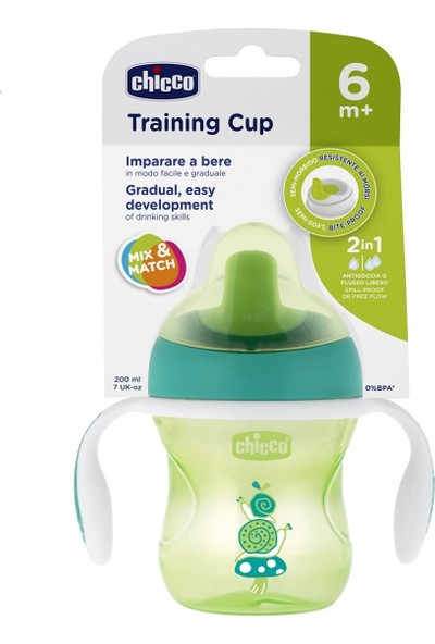 Chicco Yarı Yumuşak Uçlu Eğitim Bardağı 6 Ay+ Unisex Chicco Yarı Yumuşak Uçlu Eğitim Bardağı 6 Ay+ Unisex