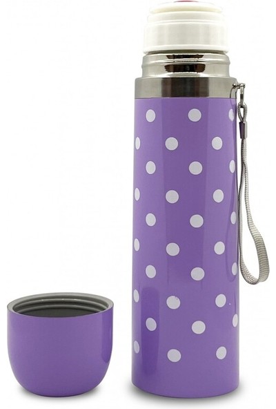 Sema Baby Puantiyeli Bebek Termosu 500 ml - Mor Sema Baby Puantiyeli Bebek Termosu 500 ml - Mor