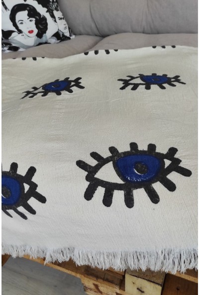 Lady Special Pamuklu Müslin Kumaş Peştemal Plaj Havlusu Göz Desen Lady Special Pamuklu Müslin Kumaş Peştemal Plaj Havlusu Göz Desen