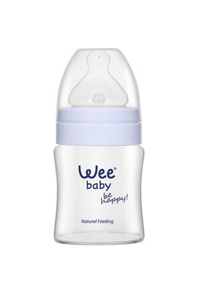 Wee Baby Isıya Dayanıklı Akıtmaz Cam Bardak 120 ml - Mavi Wee Baby Isıya Dayanıklı Akıtmaz Cam Bardak 120 ml - Mavi