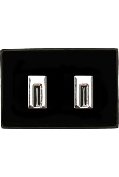 Altınyıldız Classics Erkek Siyah-Gri Düz Siyah-Gri Klasik Kol Düğmesi