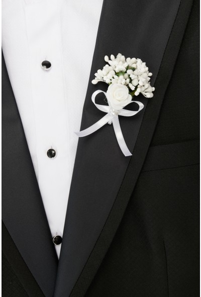 Altınyıldız Classics Desenli Beyaz Yaka Çiçeği