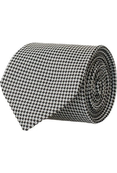 ALTINYILDIZ CLASSICS Erkek Gri-Siyah Düz Gri-Siyah Klasik Kravat