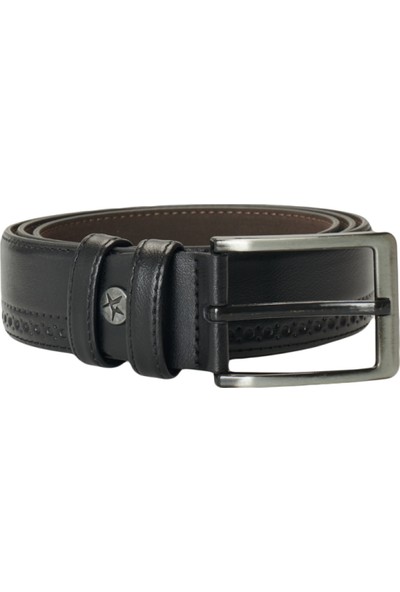 ALTINYILDIZ CLASSICS Erkek Siyah Zımbalı Klasik Kemer ALTINYILDIZ CLASSICS Erkek Siyah Zımbalı Klasik Kemer