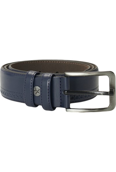 ALTINYILDIZ CLASSICS Erkek Lacivert Zımbalı Klasik Kemer ALTINYILDIZ CLASSICS Erkek Lacivert Zımbalı Klasik Kemer
