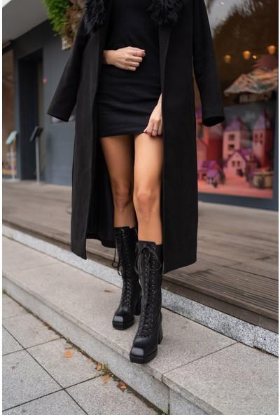 Sofia Baldi Vıaloce Siyah Deri Kadın Topuklu Bot Sofia Baldi Vıaloce Siyah Deri Kadın Topuklu Bot