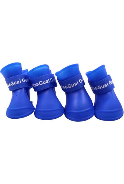 ANS Mavi Köpekler Için Su Geçirmaz Silikon Ayakkabı ANS Mavi Köpekler Için Su Geçirmaz Silikon Ayakkabı