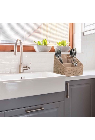 Homecare Giovanni 6 Bölmeli Setüstü Kaşıklık Latte Organizer 716647