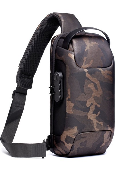 Ruichihu Erkek Şifre Kilitli Crossbody Sırt Çantası (Yurt Dışından) Ruichihu Erkek Şifre Kilitli Crossbody Sırt Çantası (Yurt Dışından)