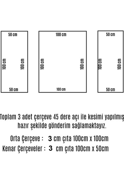 City Dekorasyon Boyanabilir 3 cm Duvar Çıtası 6 Adet Hazır Kesimli Çerçeve Paketi City Dekorasyon Boyanabilir 3 cm Duvar Çıtası 6 Adet Hazır Kesimli Çerçeve Paketi
