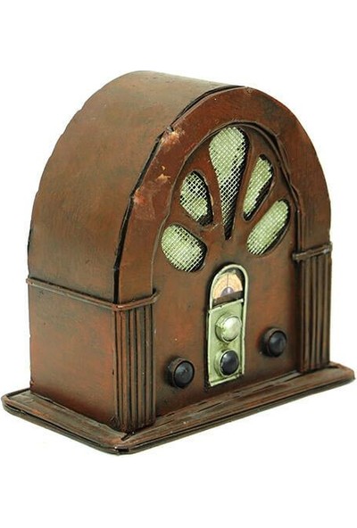 Fab Group Radyo Kumbara Vintage El Yapımı Dekoratif Hediyelik