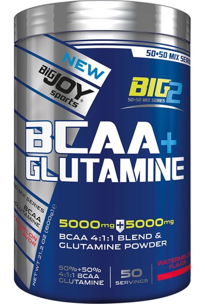 Bigjoy Sports Big2 Bcaa + Glutamine 600 Gr 50 Porsiyon Karpuzlu Bigjoy Sports Big2 Bcaa + Glutamine 600 Gr 50 Porsiyon Karpuzlu