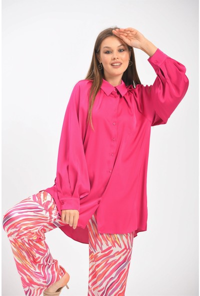 FTZ Women Ipek Saten Ikili Takım Fujya