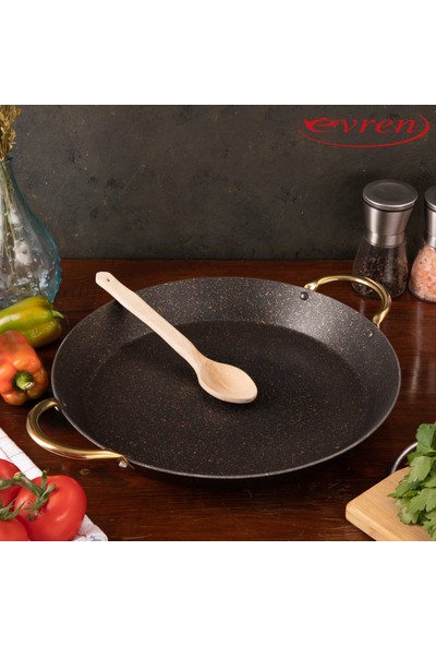 Gold Kulplu Paella Tepsi 28 cm Gold Kulplu Paella Tepsi 28 cm