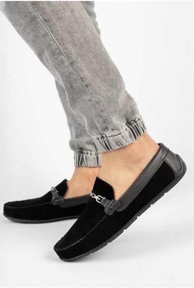 Freemax Metal Toka Loafer Rog Erkek Ayakkabı ROG.228 Süet Siyah Freemax Metal Toka Loafer Rog Erkek Ayakkabı ROG.228 Süet Siyah
