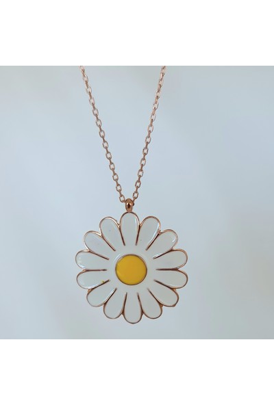 SE Jewellery Papatya Kolye Birinci Kalite 925 Ayar Altın Kaplama Rose Kadın Kolyesi SE Jewellery Papatya Kolye Birinci Kalite 925 Ayar Altın Kaplama Rose Kadın Kolyesi
