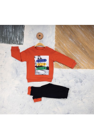 Saymoystar Kids Kaykay Desenli Baskılı Erkek Bebek 2li Takım Saymoystar Kids Kaykay Desenli Baskılı Erkek Bebek 2li Takım