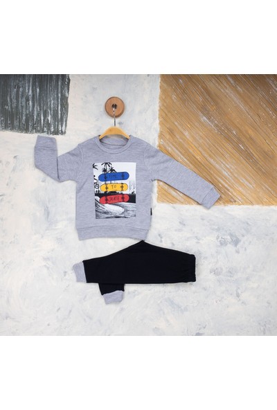Saymoystar Kids Kaykay Desenli Baskılı Erkek Bebek 2li Takım Saymoystar Kids Kaykay Desenli Baskılı Erkek Bebek 2li Takım